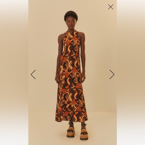 FARM Rio | Dresses | Farm Rio Brasil Vestido Longo Tigre Long Tiger ...